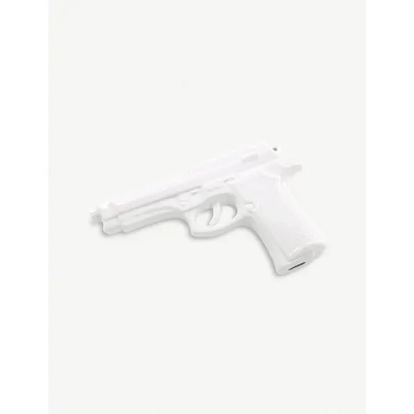 SELETTI Gun Porcelain Ornament 15cm - One-color