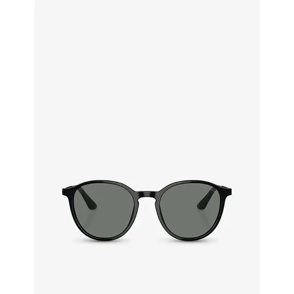 Giorgio Armani Ar8196 Round-frame Sunglasses - Black