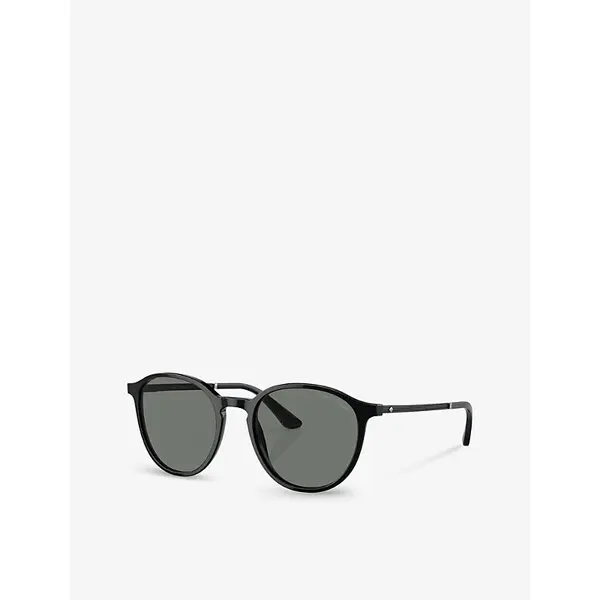 Giorgio Armani Ar8196 Round-frame Sunglasses - Black
