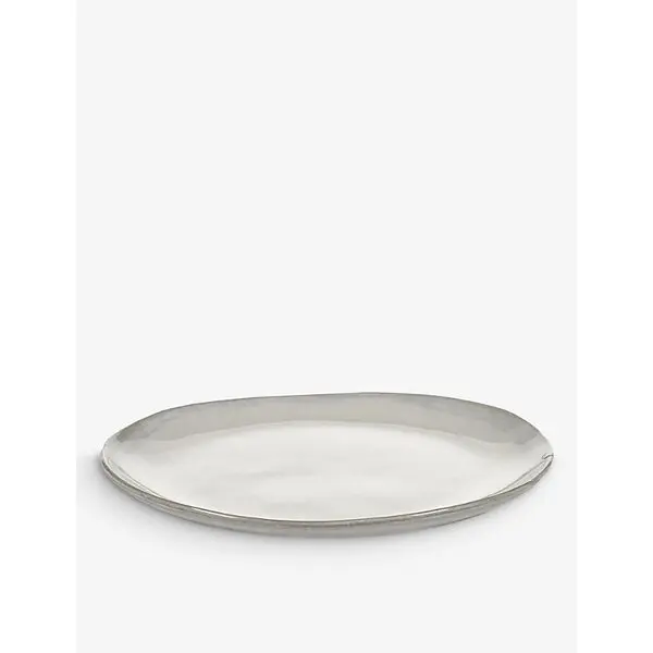 SERAX La Mère Irregular Small Stoneware Plate 18cm - White