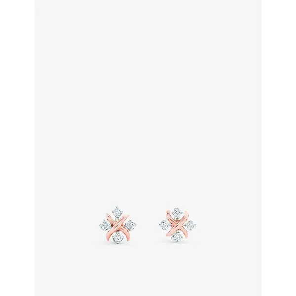 Tiffany & Co. Schlumberger Lynn Diamond Earrings - Rose Gold/platinum
