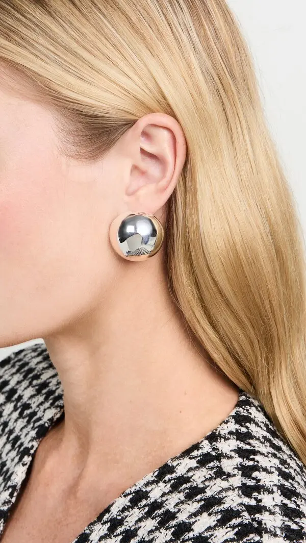 ANNIKA INEZ Large Hemisphere Earrings