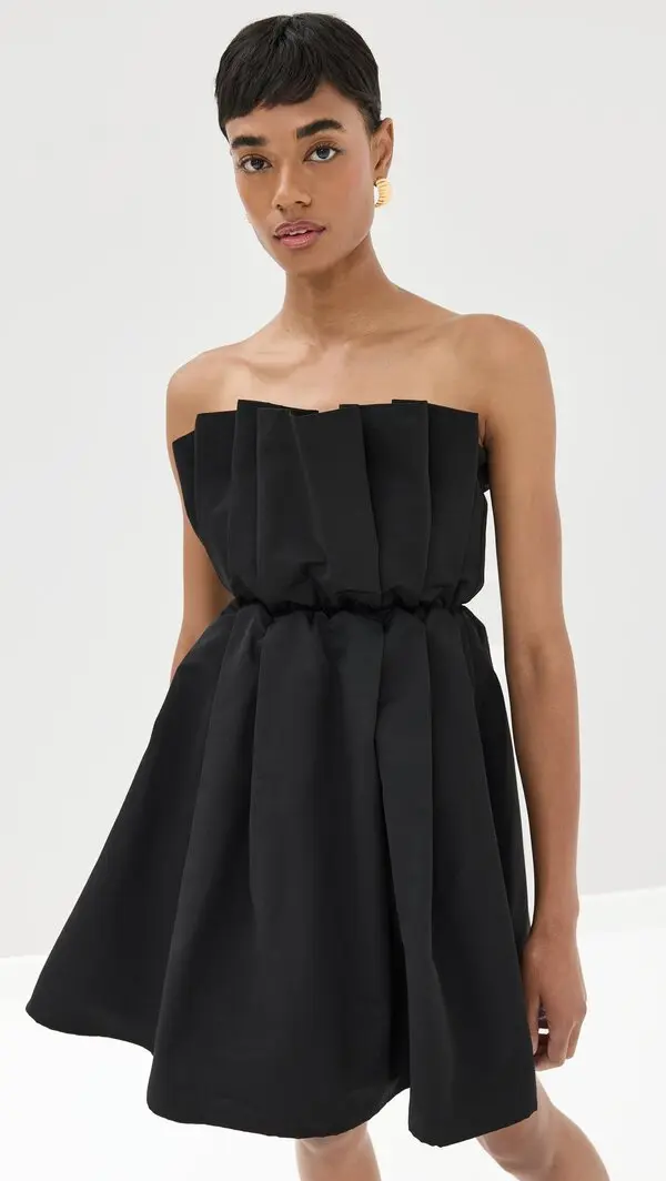 staud pleated mini dress Cordelia Pleated Mini Dress