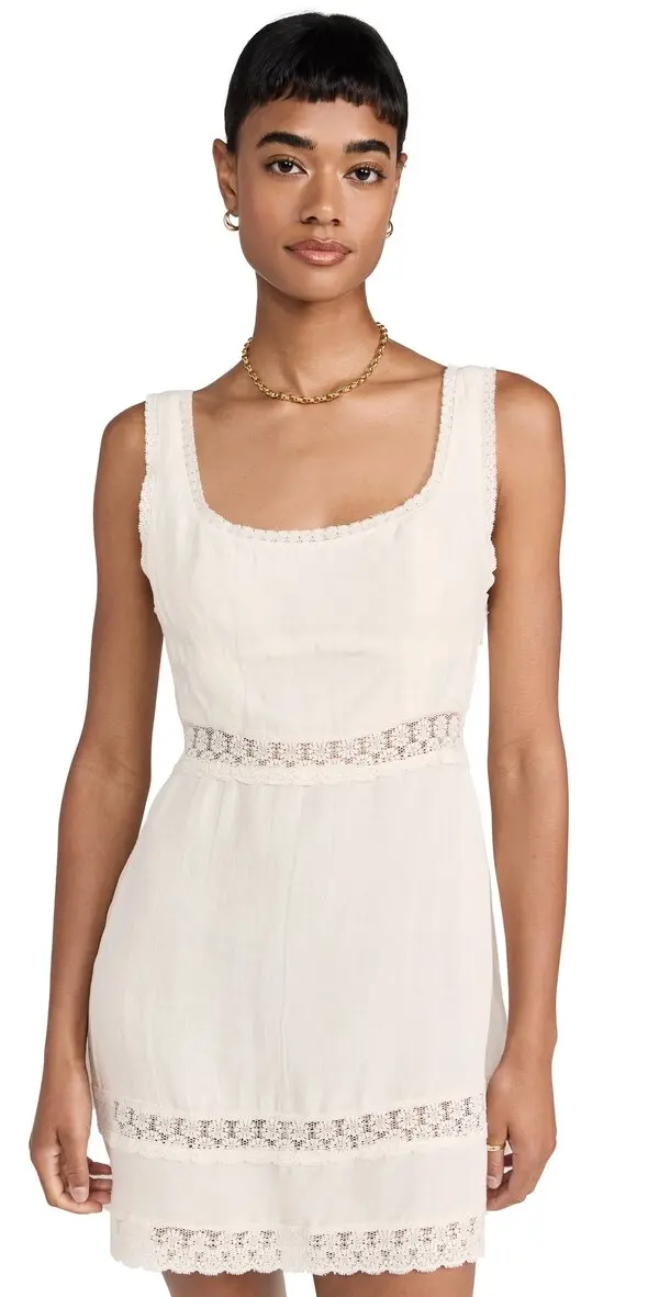 Rixo Ronan Sleeveless Dress In Cream - 75% Off | Editorialist