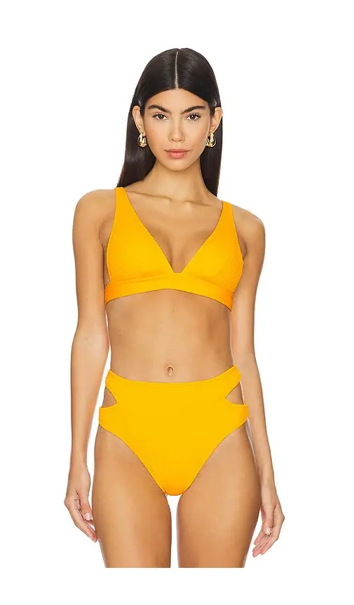 Vitamin A Lyra Triangle Bikini Top - Sunflower