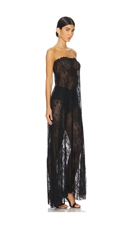 black dress with gold lace Young Girl's Black Dress with Gold Lace