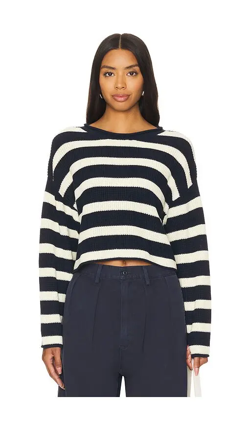 Denimist Cropped Sweater In Navy