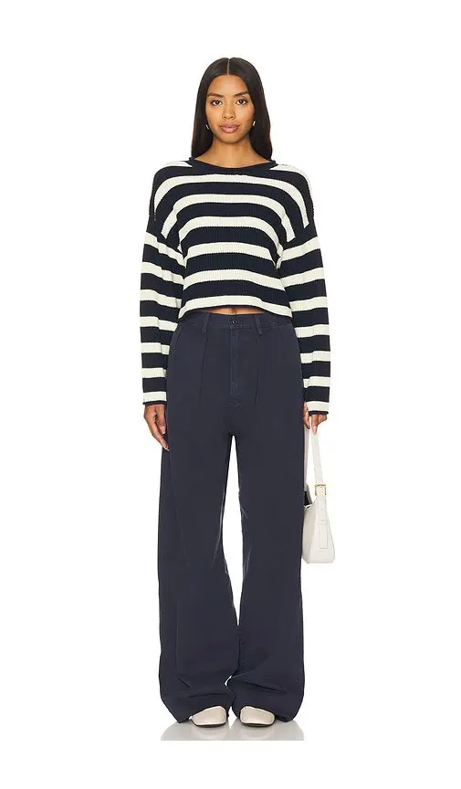 Denimist Cropped Sweater In Navy