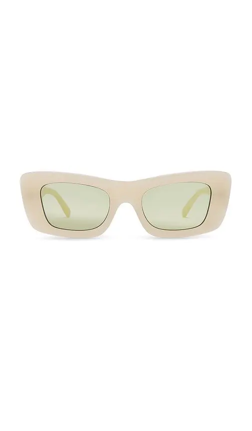Le Specs Dopamine Sunglasses - Milky Almond Moss Mono