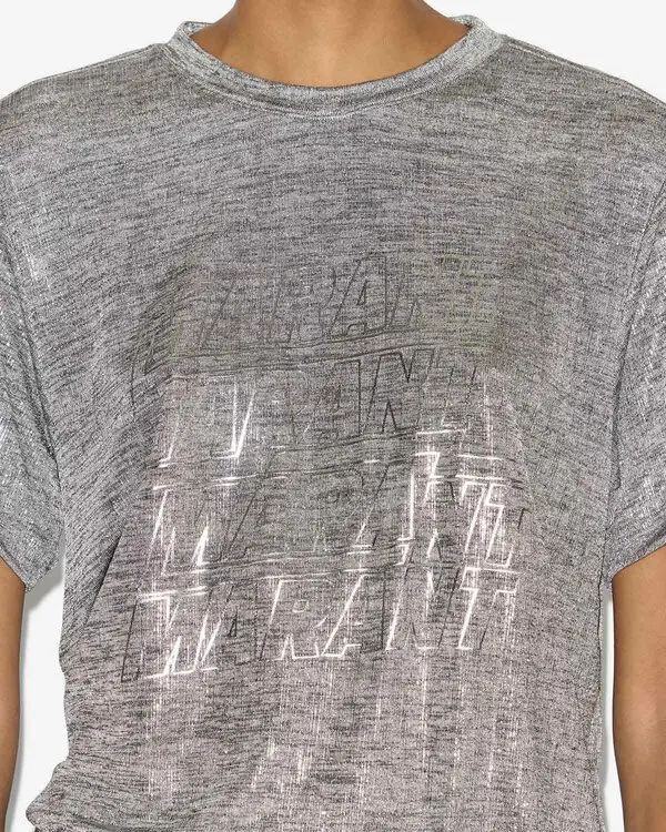 ETOILE Zoeline Printed T-shirt - Gray-silver