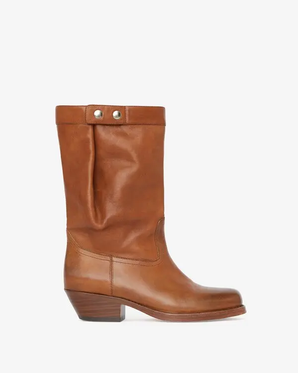Isabel Marant Ademe Leather Boots - Havana