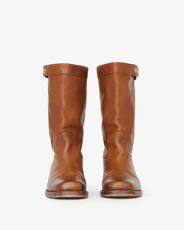 Isabel Marant Ademe Leather Boots - Havana