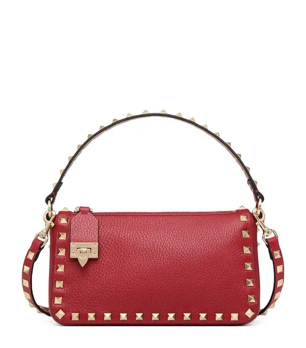 Valentino Garavani Rockstud Shoulder Bag - Red