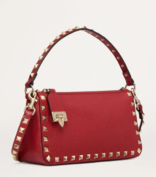 Valentino Garavani Rockstud Shoulder Bag - Red