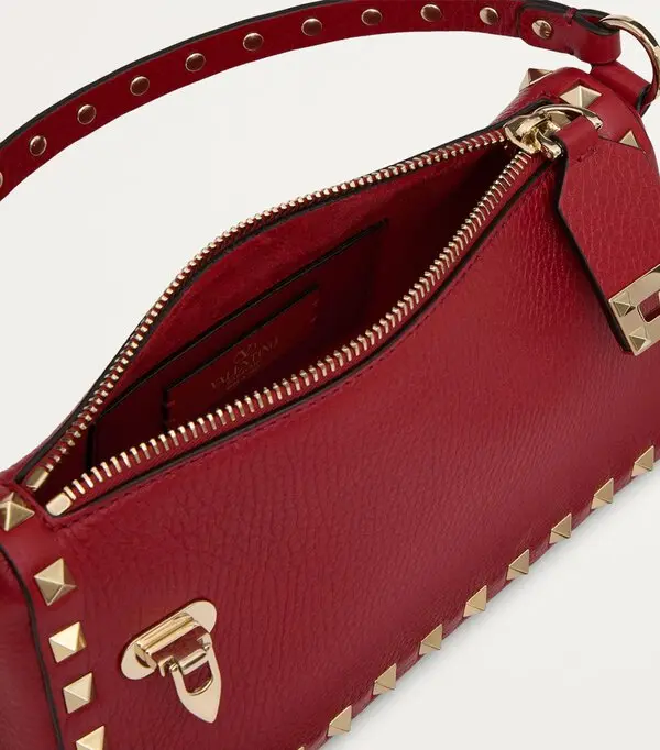 Valentino Garavani Rockstud Shoulder Bag - Red