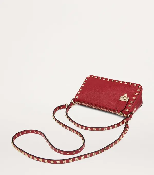 Valentino Garavani Rockstud Shoulder Bag - Red
