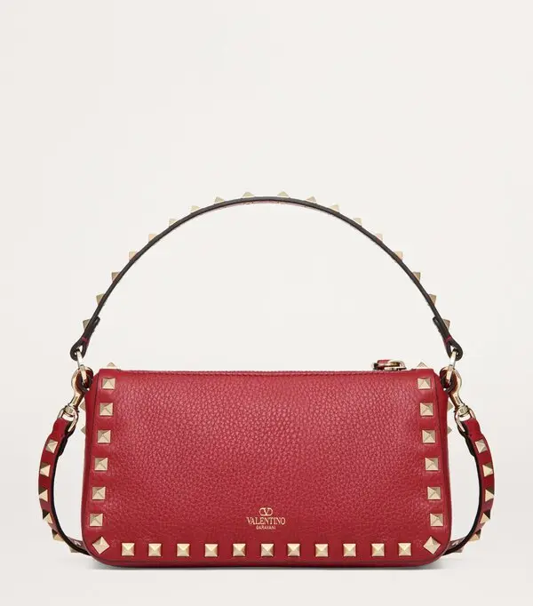 Valentino Garavani Rockstud Shoulder Bag - Red