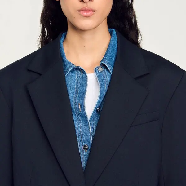 Sandro Cool Wool Suit Jacket