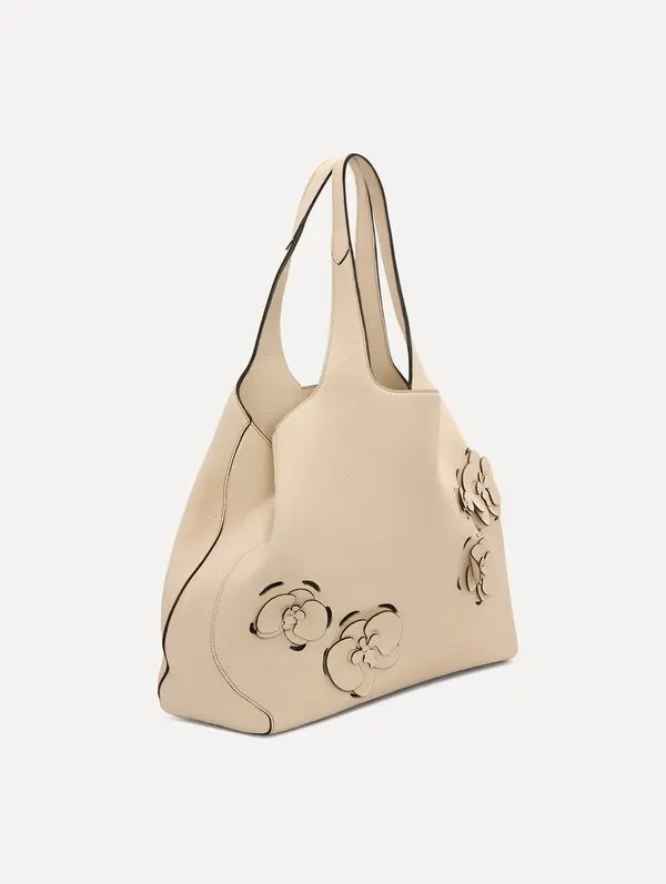 Oscar De La Renta The Topaz Leather Tote - White