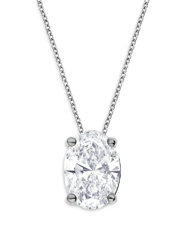 Bloomingdale'S 2.0 Tcw Certified Lab Grown Diamond Oval Pendant Necklace In 18k Gold - White