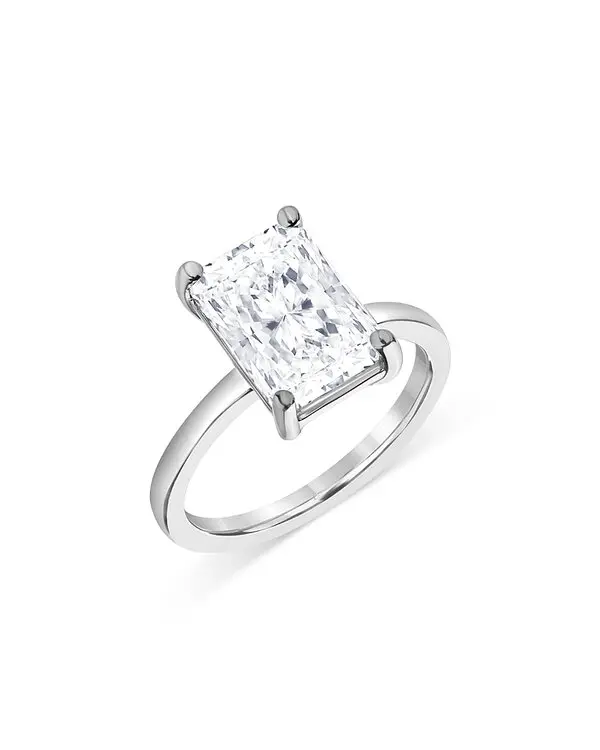 Bloomingdale'S Lab Grown Radiant-cut Diamond Engagement Ring 3.0 Tcw - White