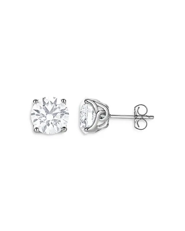 Bloomingdale'S Certified Lab Grown Diamond Stud Earrings In 18k Gold, 3.0 Tcw - White
