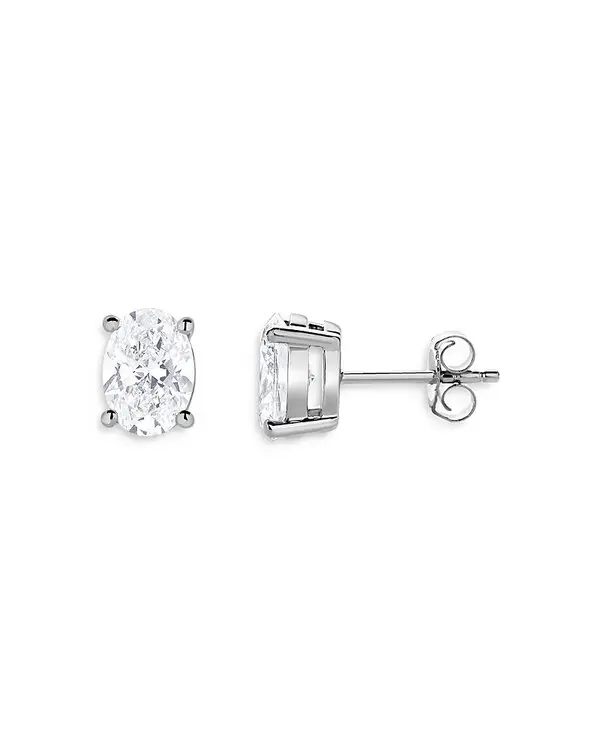 Bloomingdale'S Certified Lab Grown Oval Diamond Stud Earrings - White