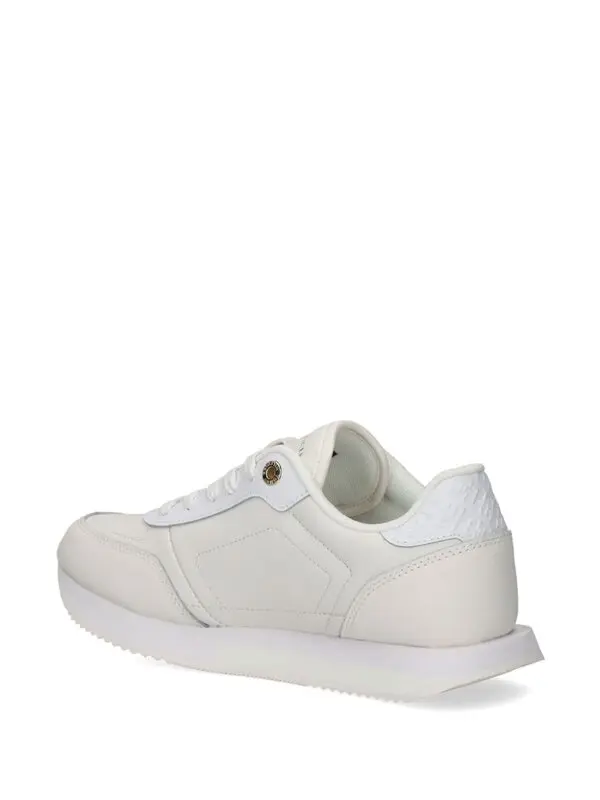 Tommy Hilfiger Logo-plaque Leather Sneakers - White