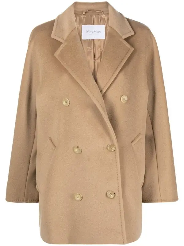 Max Mara Rebus Double-breasted Coat - Brown