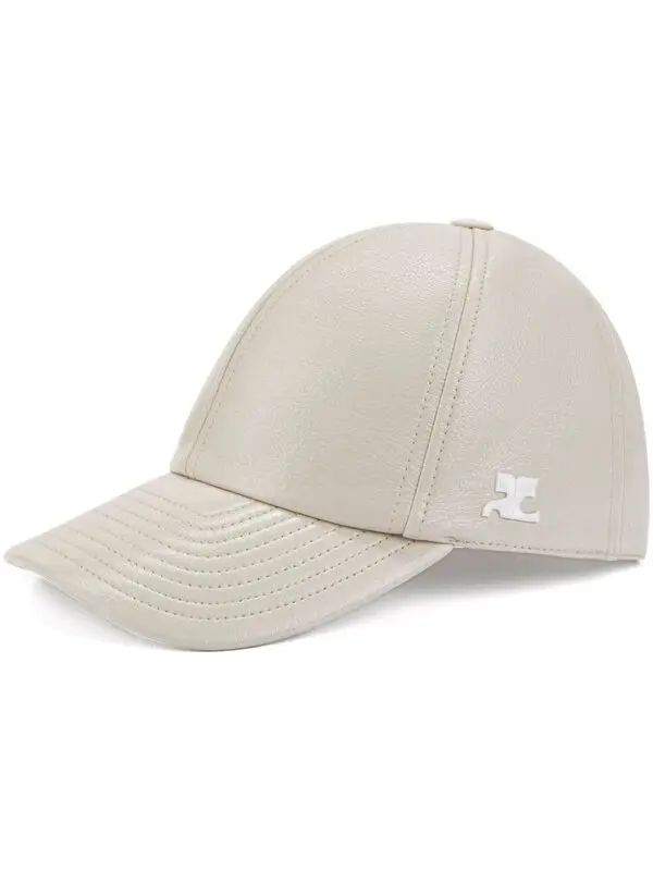 COURREGES Logo-embroidered Cap - Grey