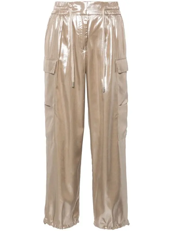 Peserico Metallic Cargo Trousers