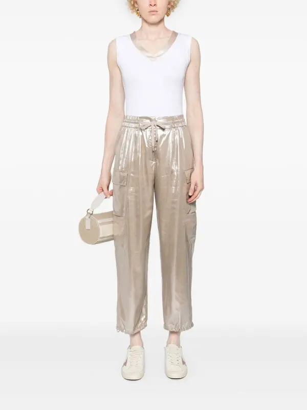 Peserico Metallic Cargo Trousers