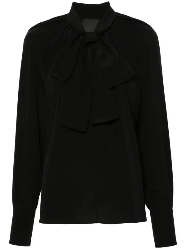 Givenchy 4g Silk Crepe Blouse - Black