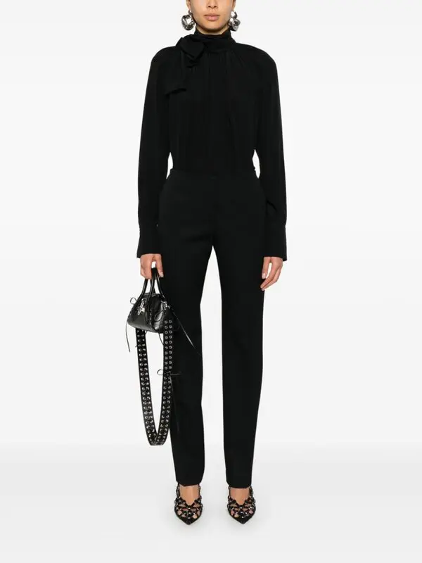 Givenchy 4g Silk Crepe Blouse - Black