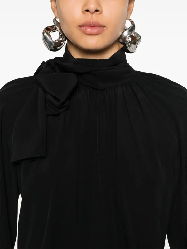 Givenchy 4g Silk Crepe Blouse - Black