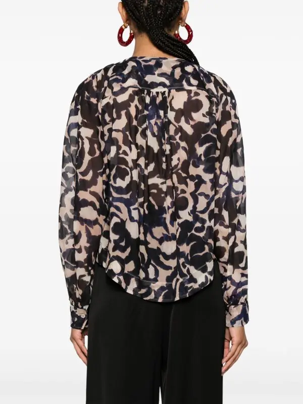 FORTE_FORTE Abstract-print Blouse