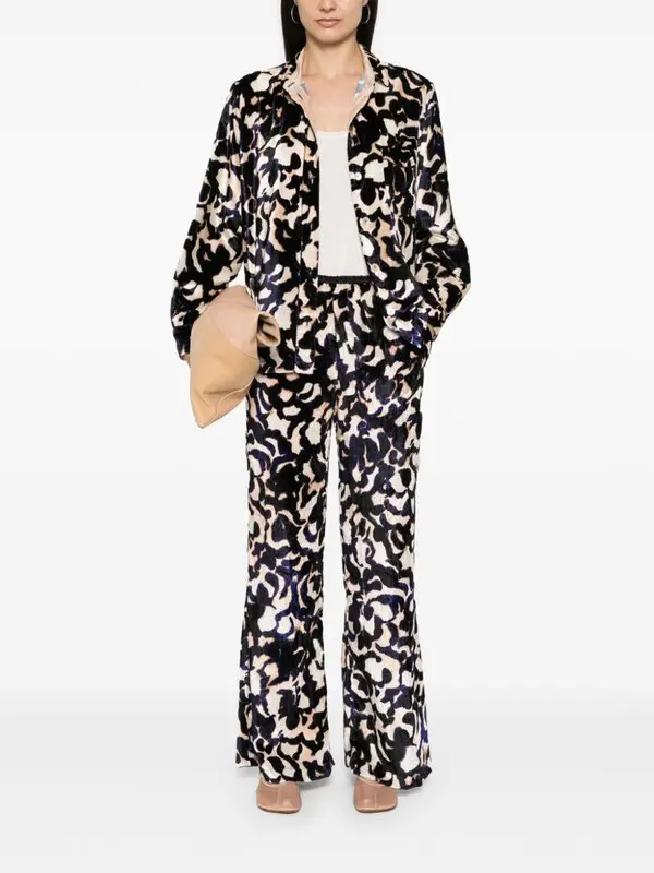 FORTE_FORTE Animal-print Velvet Shirt