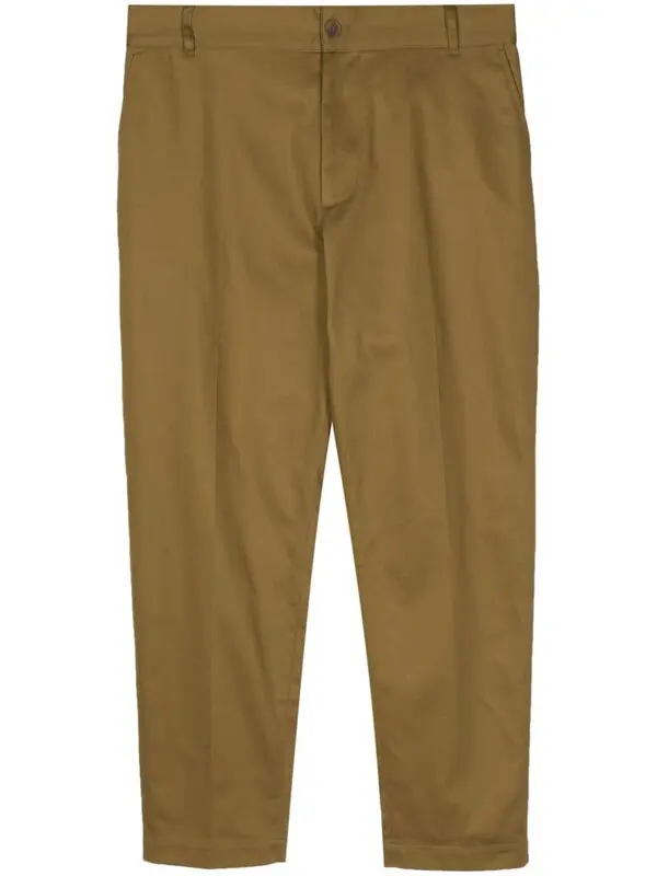 Maison Kitsuné Straight-leg Gabardine Chinos - Brown