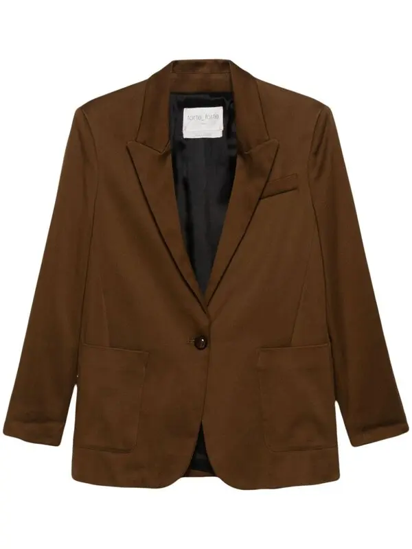 FORTE_FORTE Single-breasted Blazer - Green