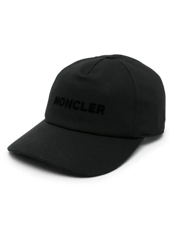 Moncler Flocked Logo Baseball Cap - Black