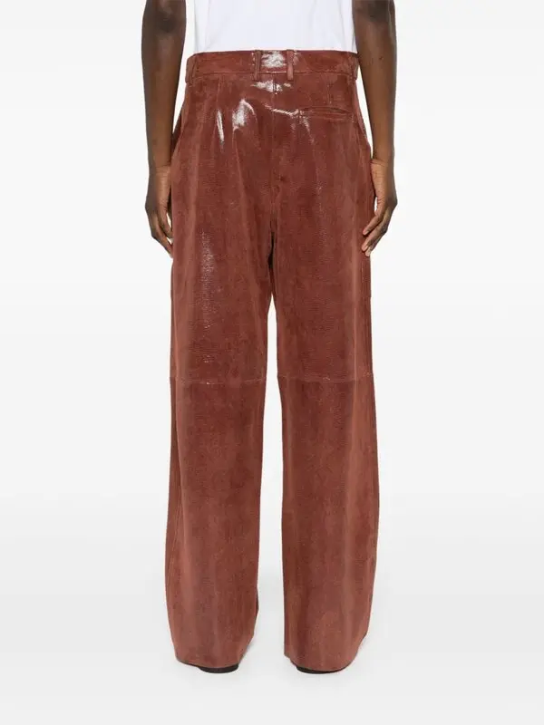 FORTE_FORTE Suede Straight Leg Trousers