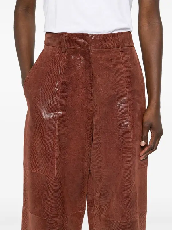 FORTE_FORTE Suede Straight Leg Trousers
