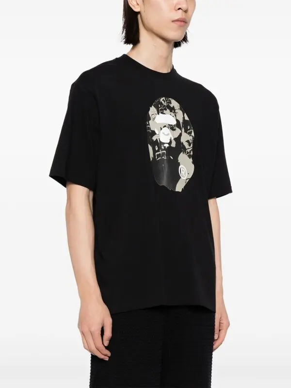A BATHING APE Graphic Print T-shirt - Black