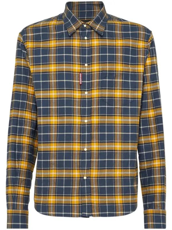 Dsquared2 Long-sleeve Checked Shirt - Yellow