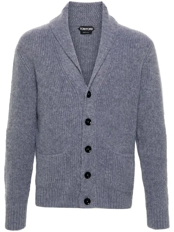 TOM FORD Shawl-collar Ribbed Cardigan