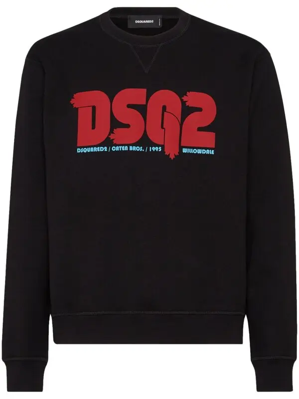 Dsquared2 Logo-print Cotton Sweatshirt - Black