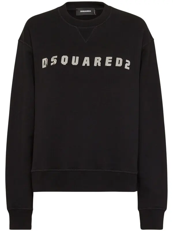 Dsquared2 Logo-print Cotton Sweatshirt - Black