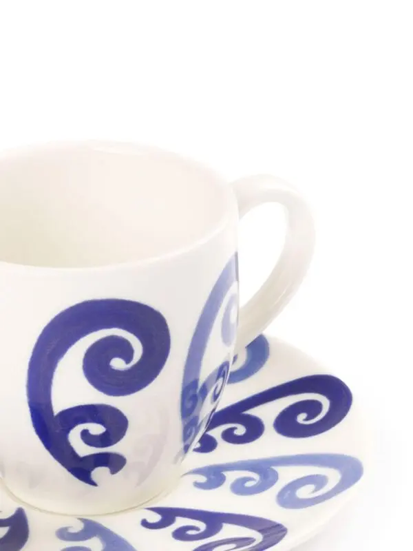 Themis Z Athenee Peacock Espresso Cup And Saucer