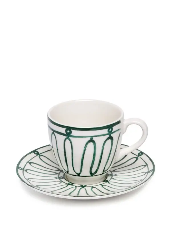 Themis Z Kyma Espresso Cup And Saucer - White