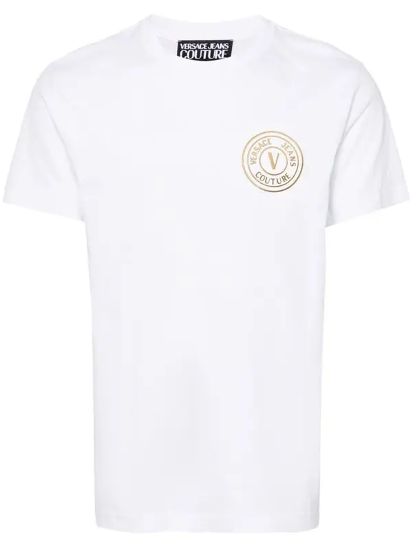 Versace Logo-print Cotton T-shirt - White